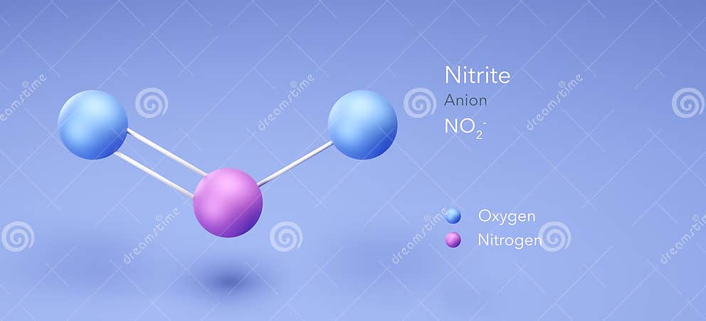 Nitrite, Molecular Structures, Ion, 3d Model, Structural Chemical ...