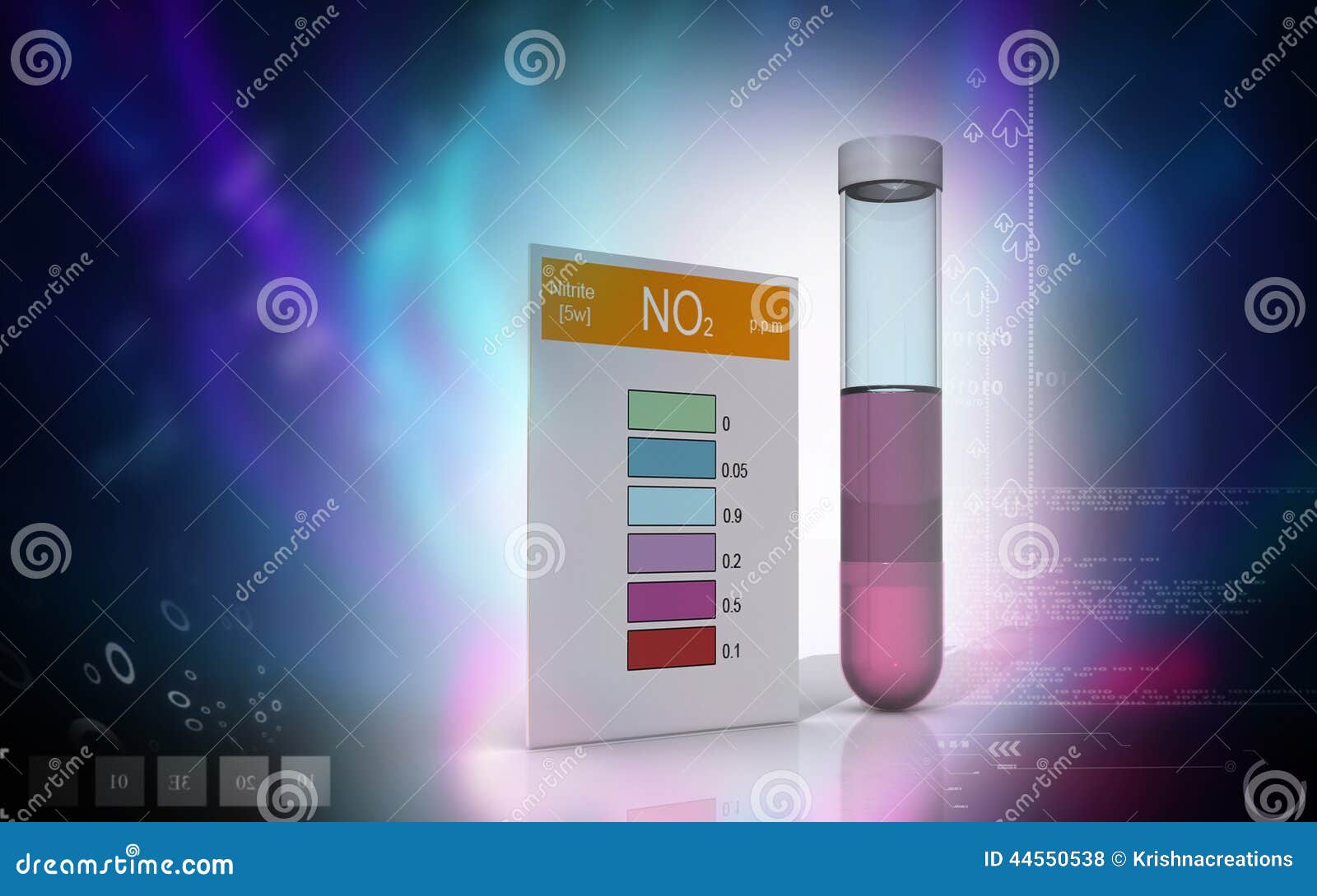 Nitrite test stock illustration. Illustration of chemistry - 44550538