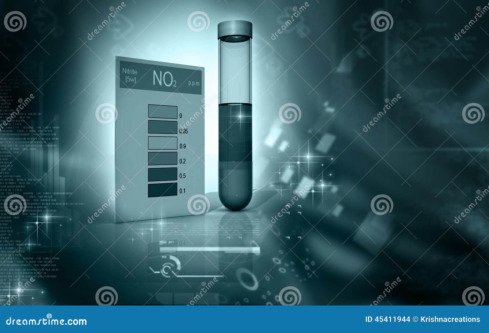 Nitrite test stock illustration. Illustration of professional - 45411944