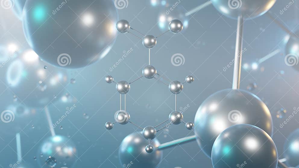 Nitrobenzene Molecular Structure, 3d Model Molecule, Nitro Solvents ...