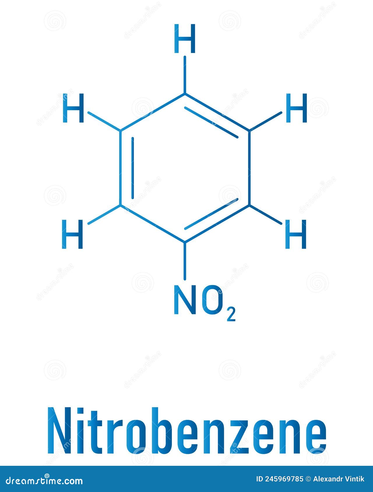 Nitrobenzene Molecule 3d, Molecular Structure, Ball And Stick Model ... Nitrobenzene Molecule 3d, Molecular Structure, Ball And Stick Model ...