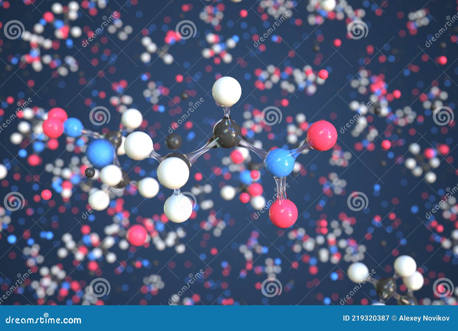 Nitroethane Molecule Made with Balls, Scientific Molecular Model ...
