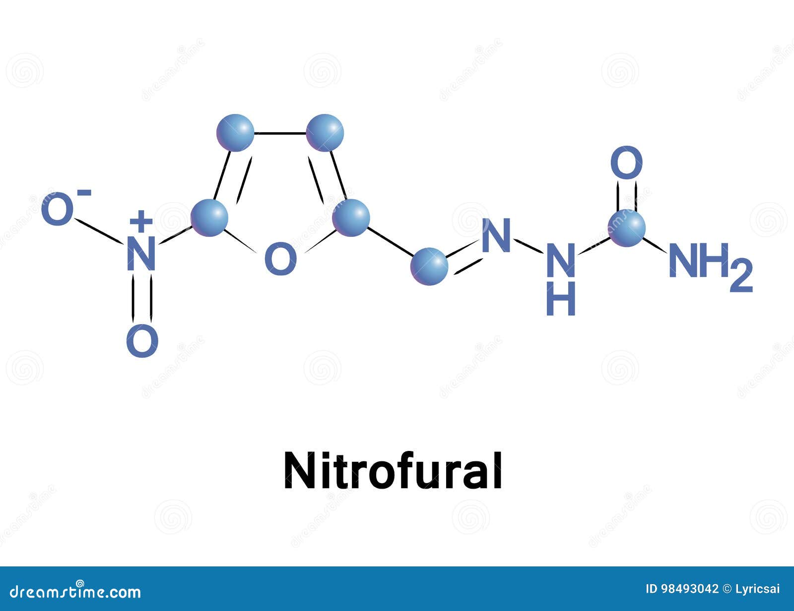 Nitrofural Bactericidal Compound Stock Vector - Illustration of ...
