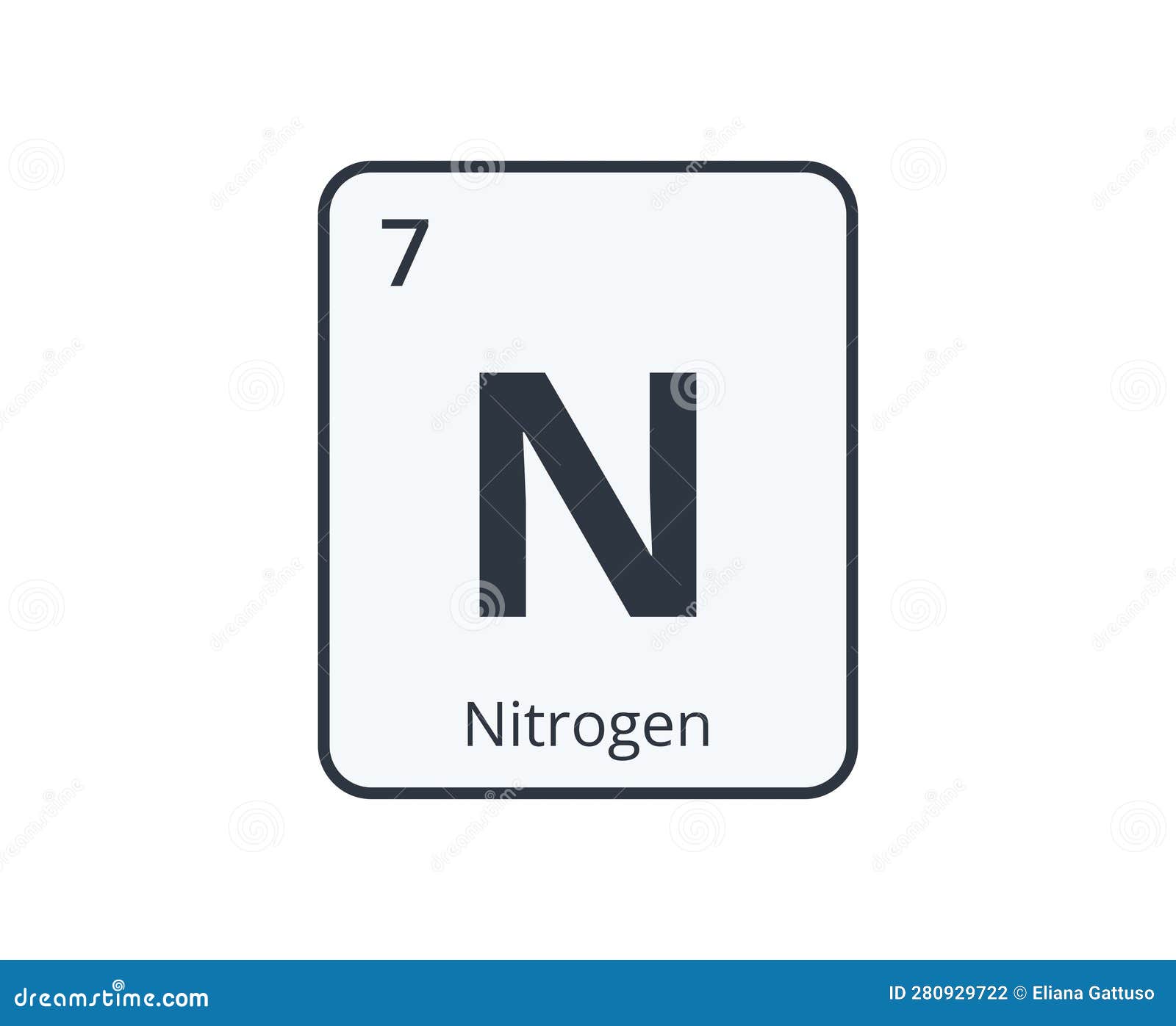 Nitrogen Chemical Element Graphic for Science Designs. Stock Vector ...