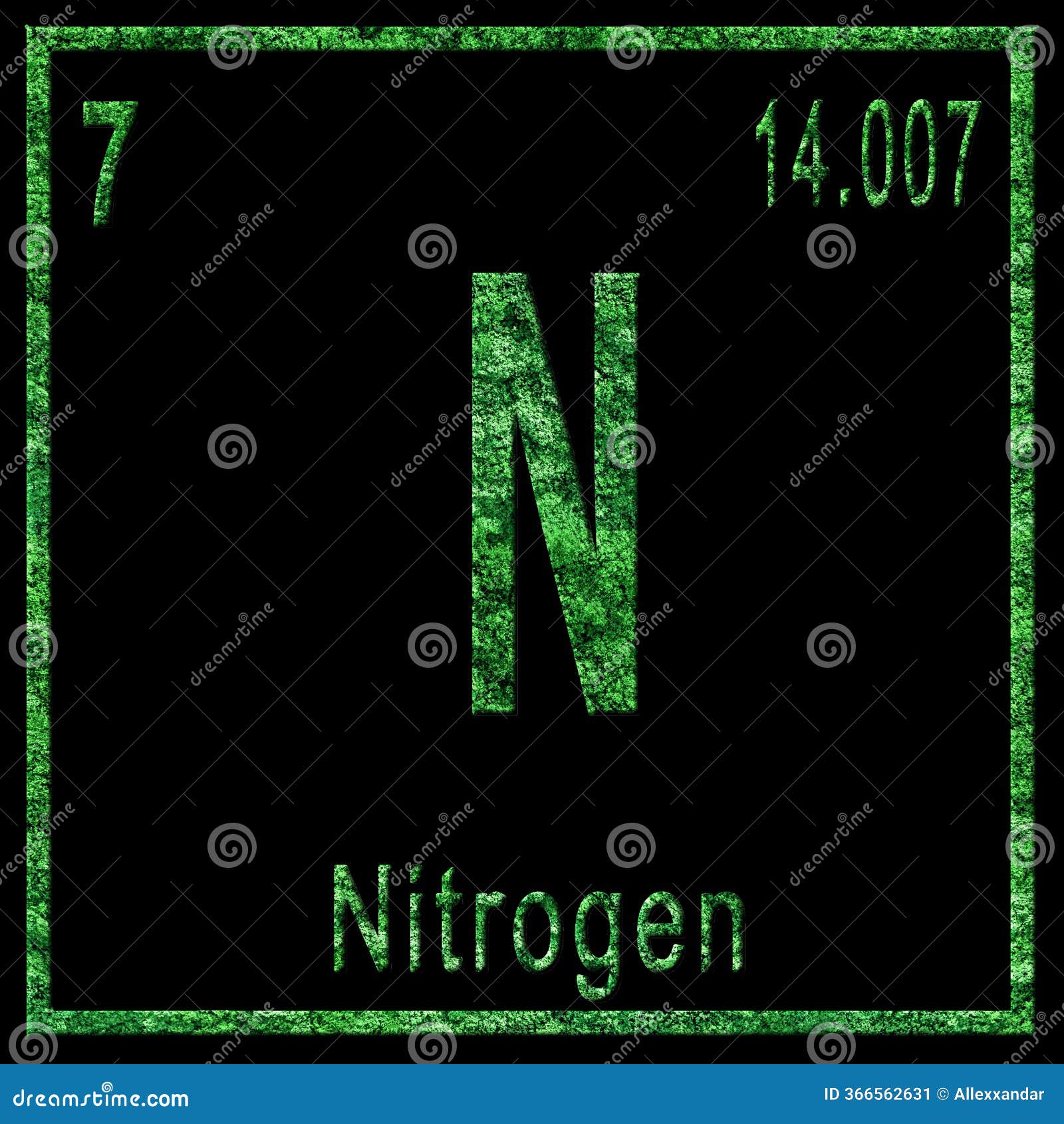 Nitrogen Chemical Element. Periodic Table Of The Elements. Royalty-Free ...