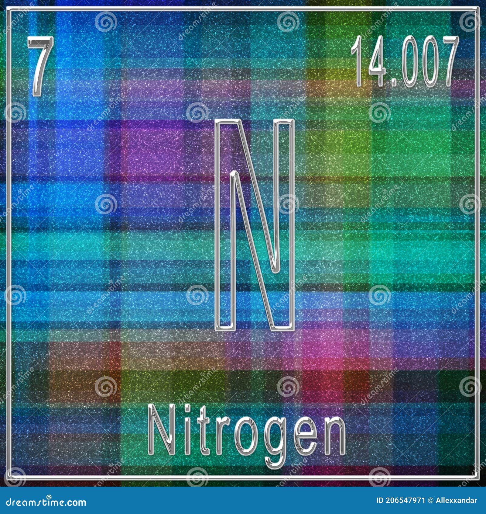 Nitrogen Chemical Symbol As In The Periodic Table Stock Illustration ...