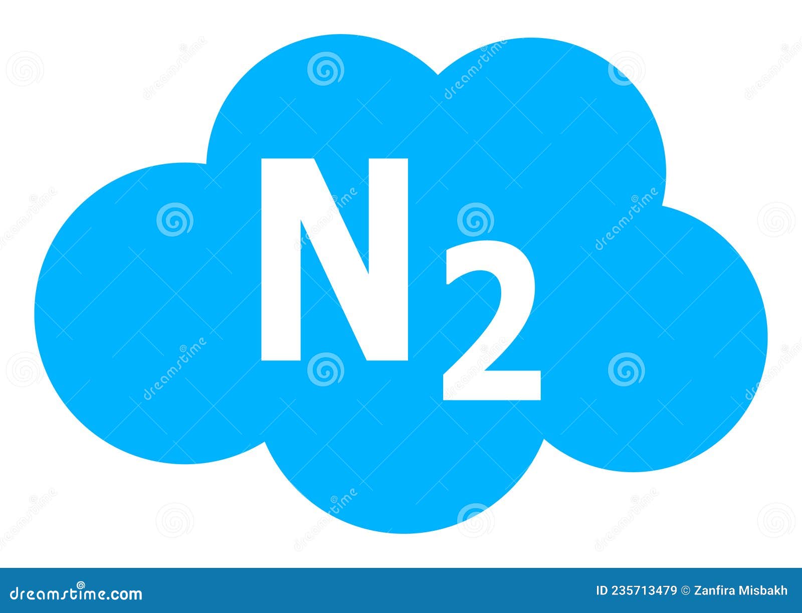 Nitrogen Cloud Raster Icon Illustration Stock Illustration ...