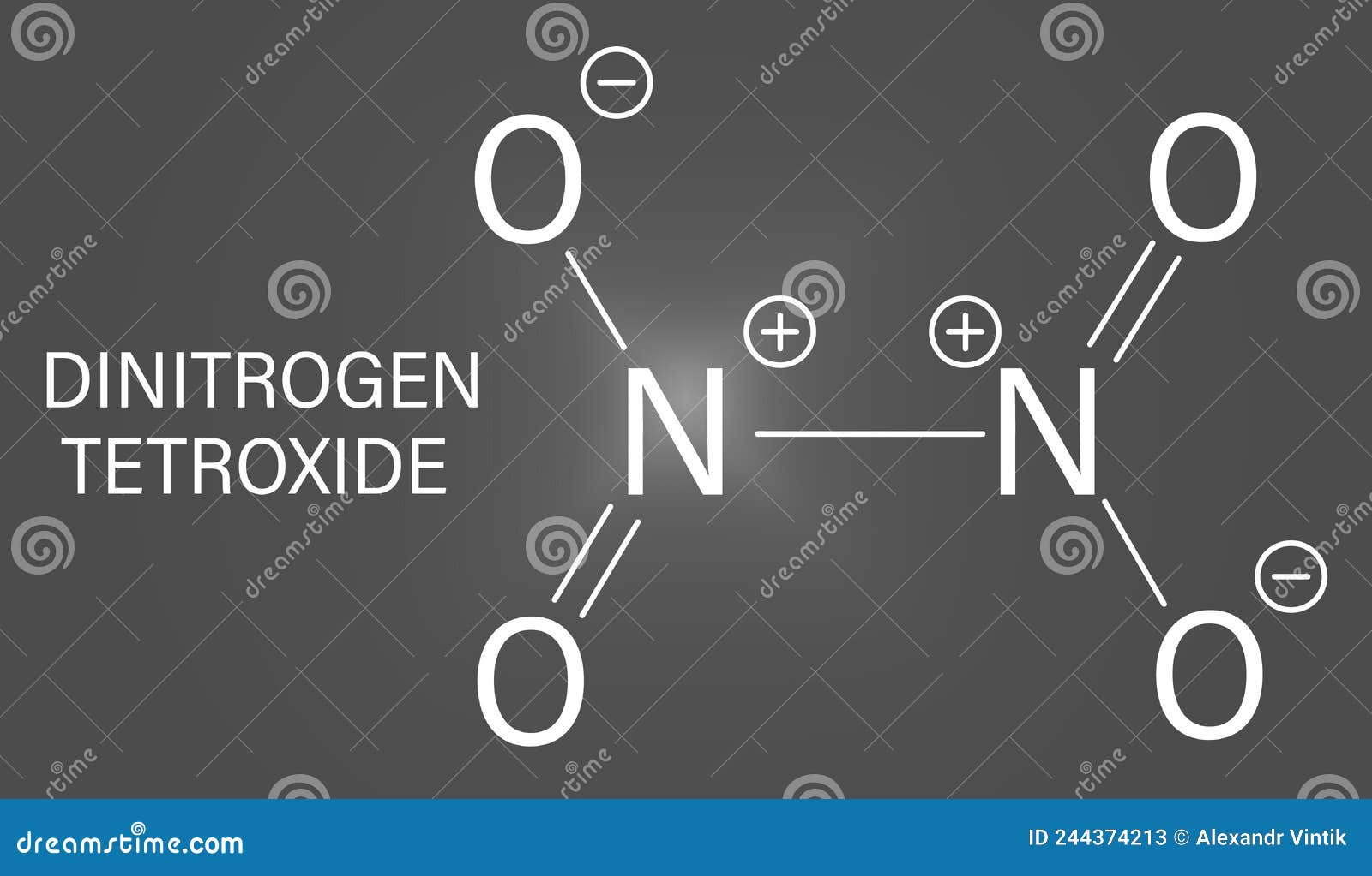Nitrogen or Dinitrogen Tetroxide Skeletal Formula Stock Vector ...