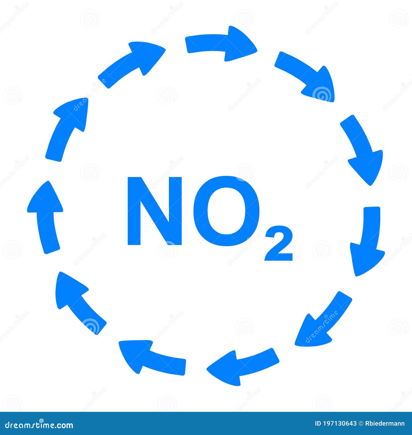 Nitrogen Dioxide, NO2 Molecule. Structural Chemical Formula And ...