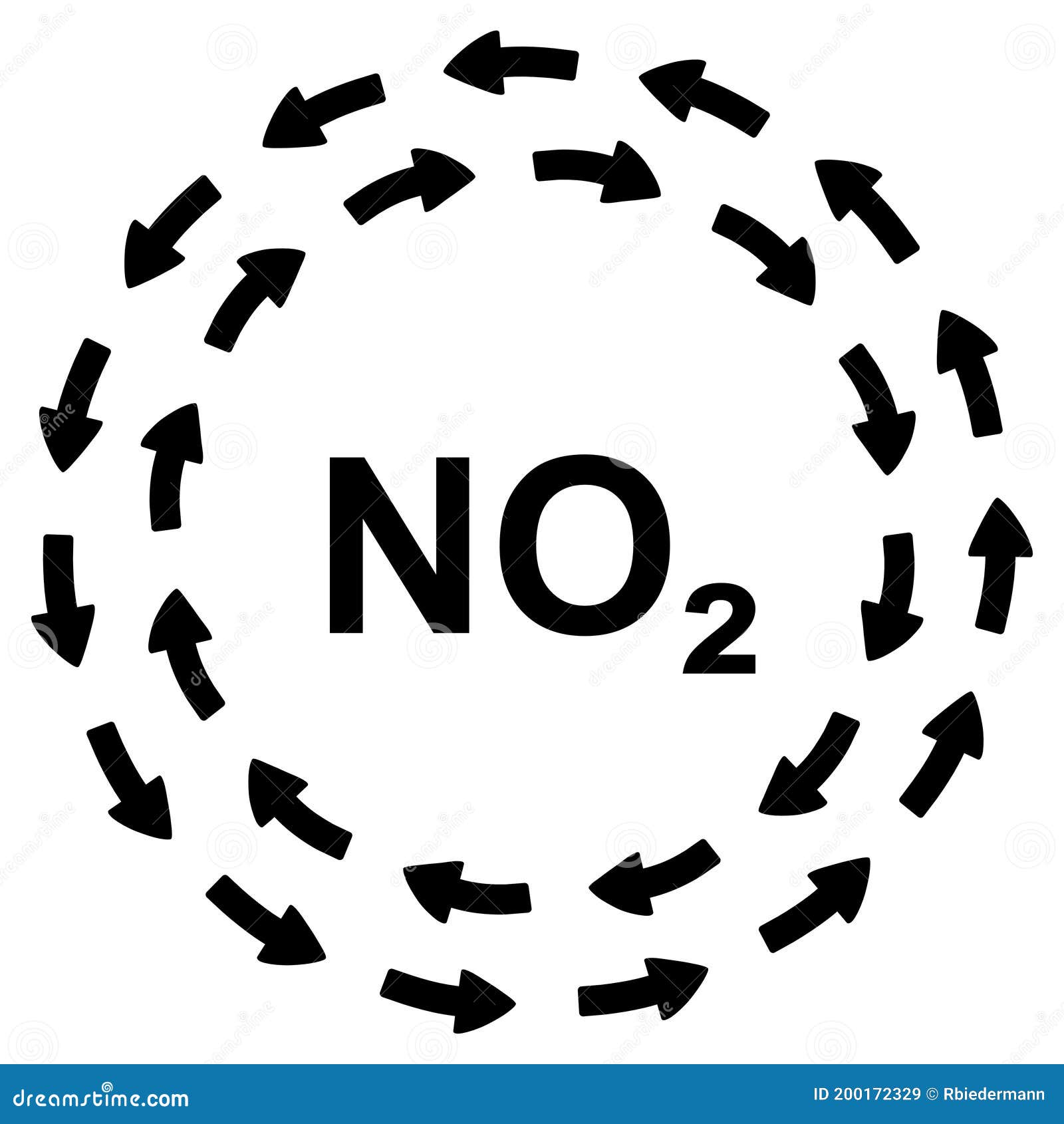 Nitrogen Dioxide and Arrows Stock Vector - Illustration of icon ...