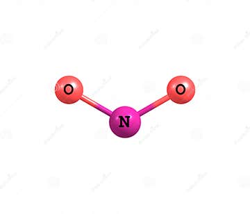 Nitrogen Dioxide Molecular Structure Isolated on White Stock ...