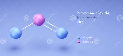 Nitrogen Dioxide, Molecular Structures, Nitrogen Oxide, 3d Model ...