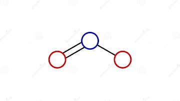 Nitrogen Dioxide Molecule, Structural Chemical Formula, Ball-and-stick ...