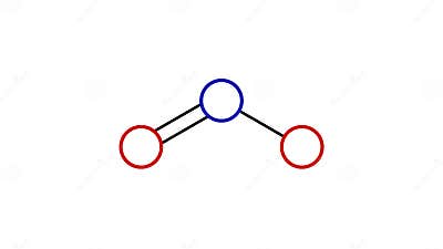 Nitrogen Dioxide Molecule, Structural Chemical Formula, Ball-and-stick ...