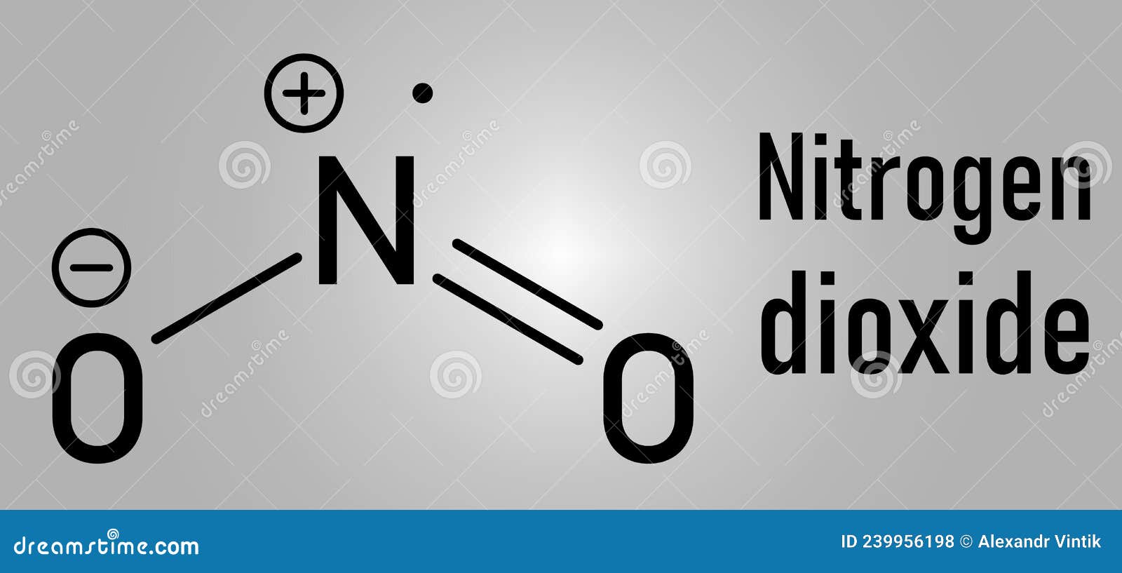 Nitrogen Dioxide NO2 Air Pollution Molecule. Free Radical Compound ... Nitrogen Dioxide NO2 Air Pollution Molecule. Free Radical Compound ...