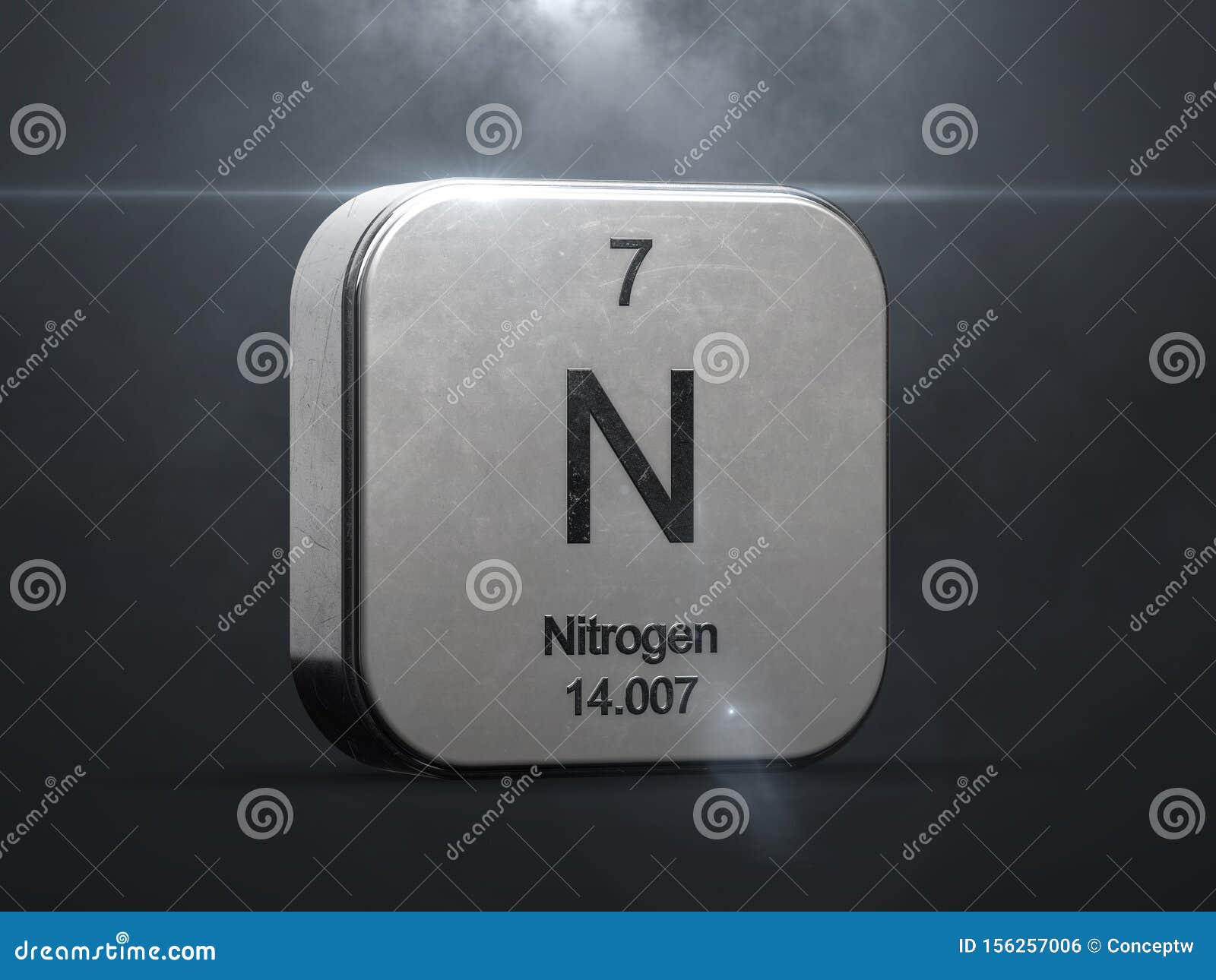 Nitrogen Element from the Periodic Table Stock Illustration ...