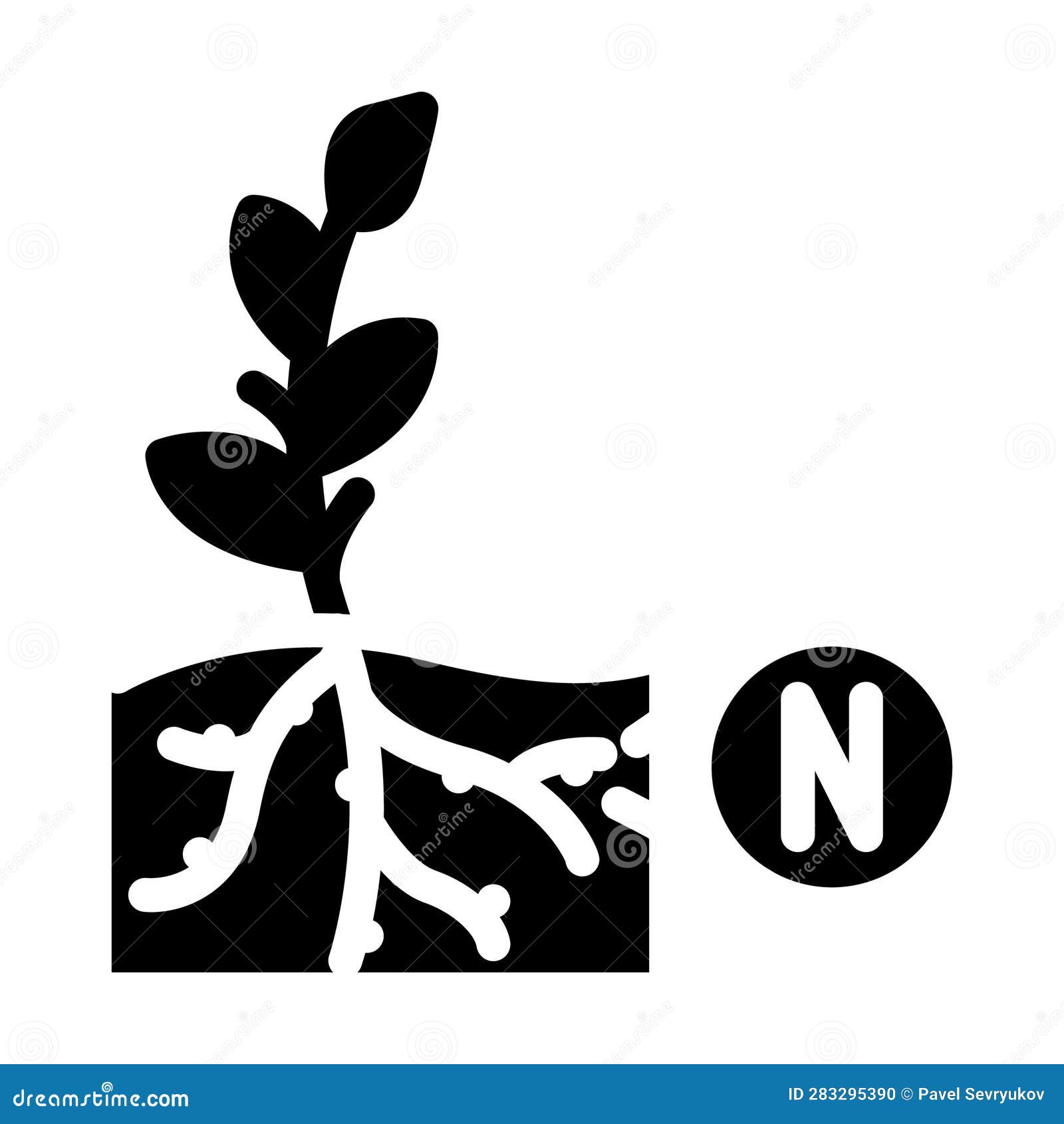 Nitrogen Fixation Environmental Glyph Icon Vector Illustration Stock ...