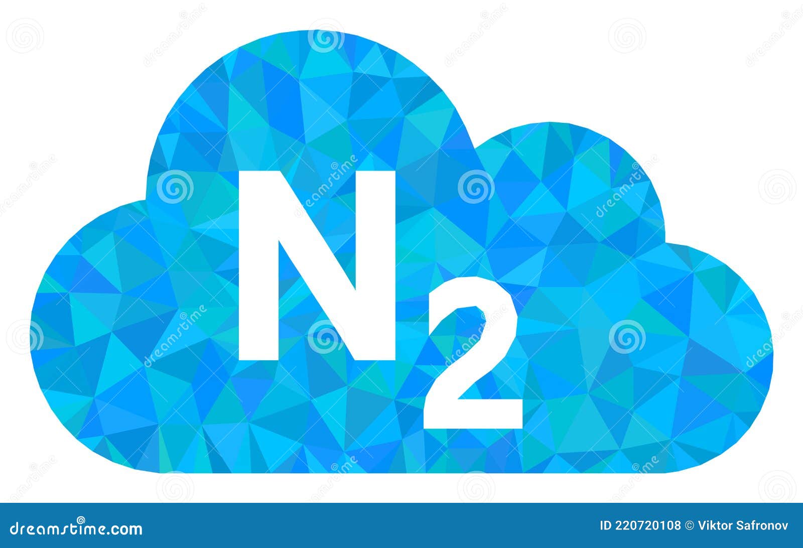 Nitrogen Gas Polygonal Icon Stock Vector - Illustration of composition ...