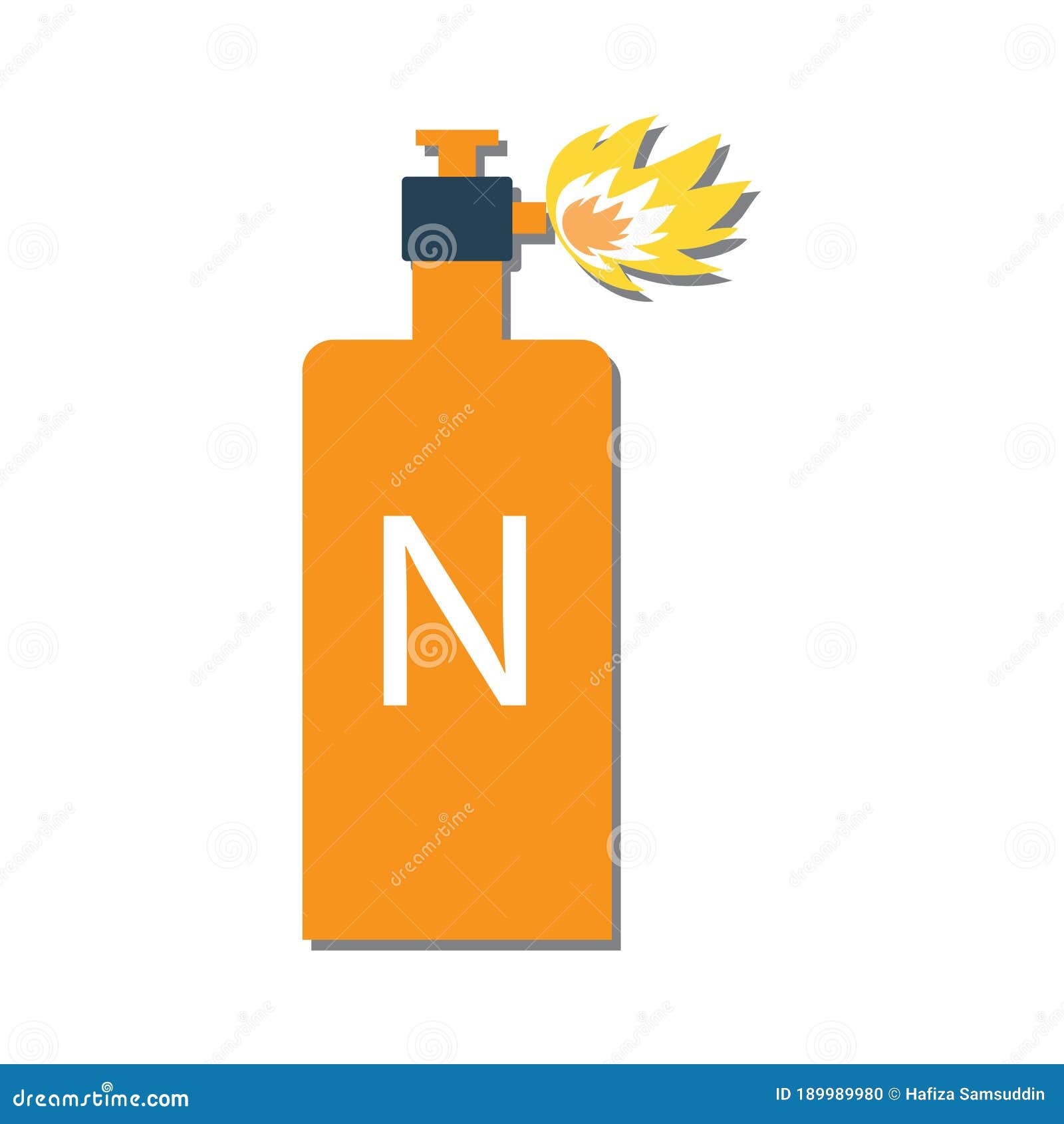 Nitrogen Gas Tank. Vector Illustration Decorative Design ...