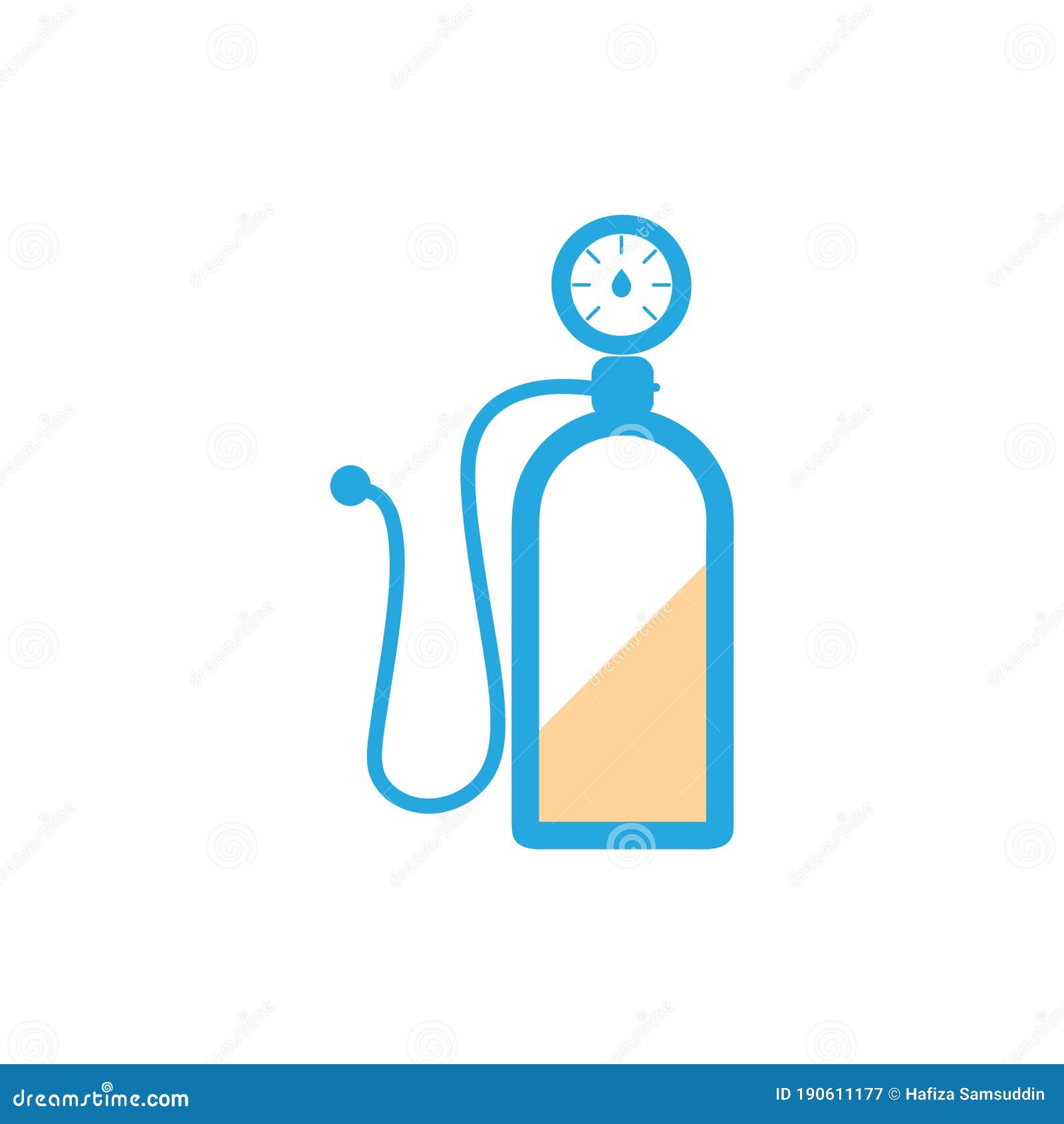 Nitrogen Gas Tank. Vector Illustration Decorative Design Stock Vector ...