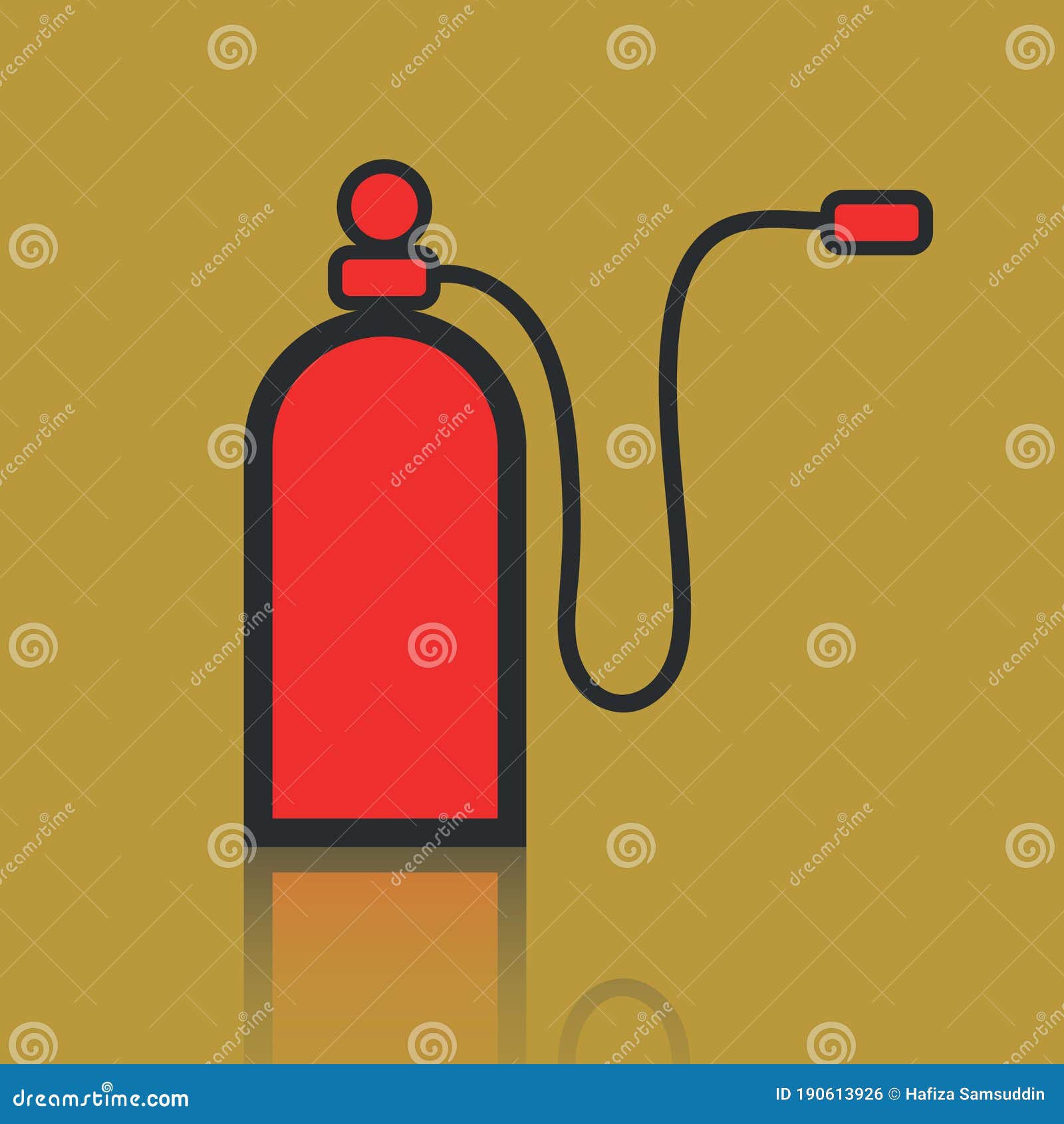Nitrogen Gas Tank. Vector Illustration Decorative Design Stock Vector ...