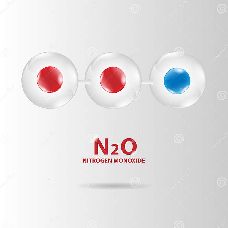 Nitrogen Monoxide Molecule Model Vector Stock Vector - Illustration of ...