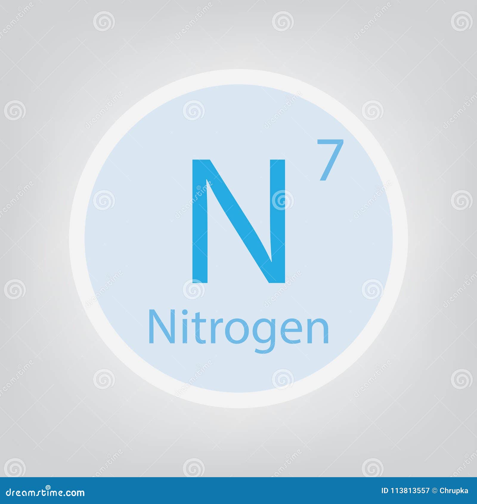 Nitrogen N Chemical Element Icon Stock Vector - Illustration of blue ...