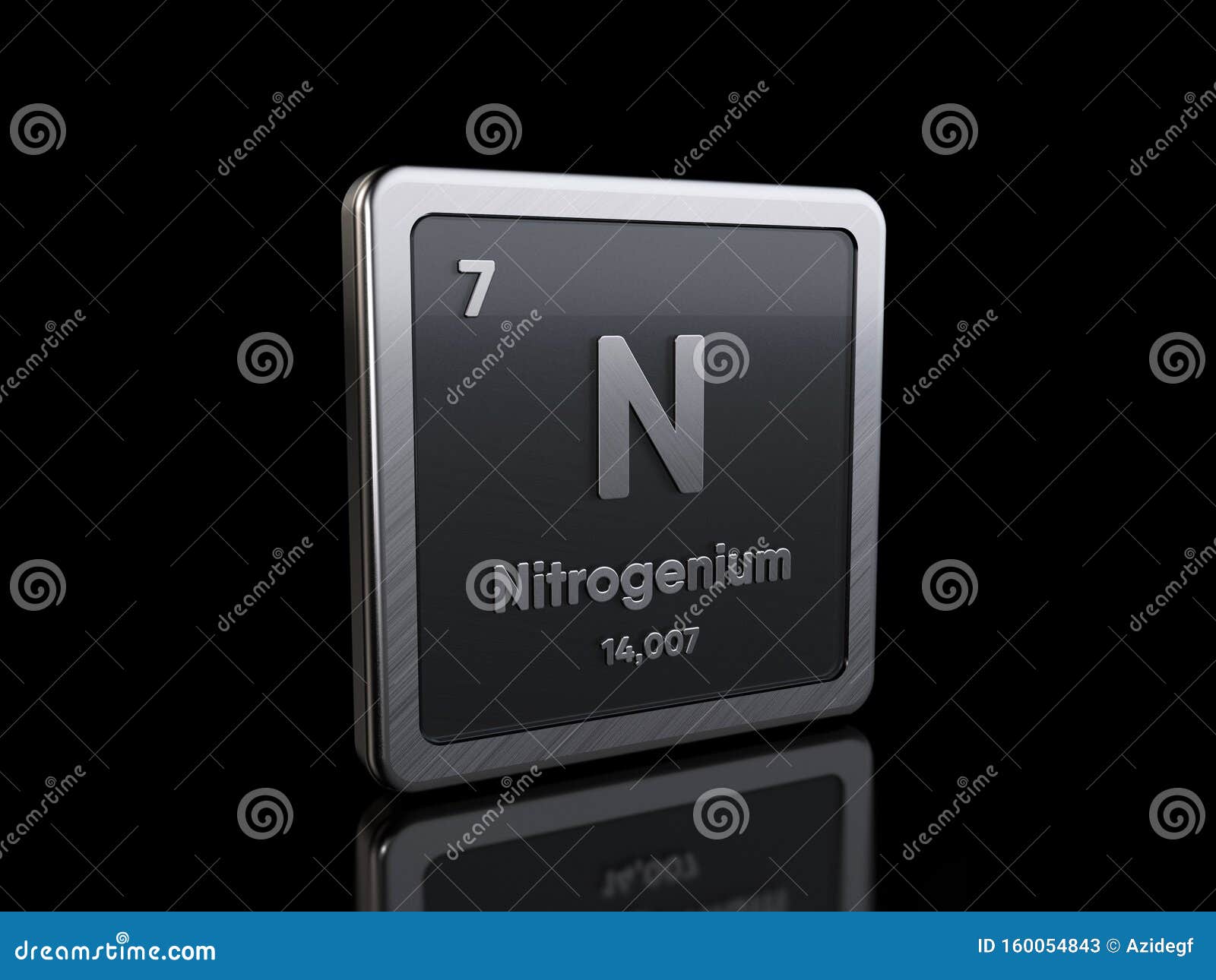 Nitrogen N, Element Symbol from Periodic Table Series Stock ...