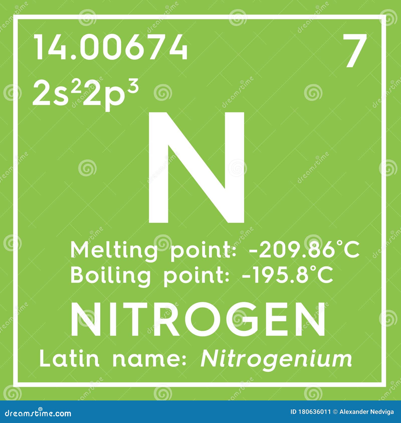 Nitrogen Chemical Element Vector Illustration | CartoonDealer.com #83099586