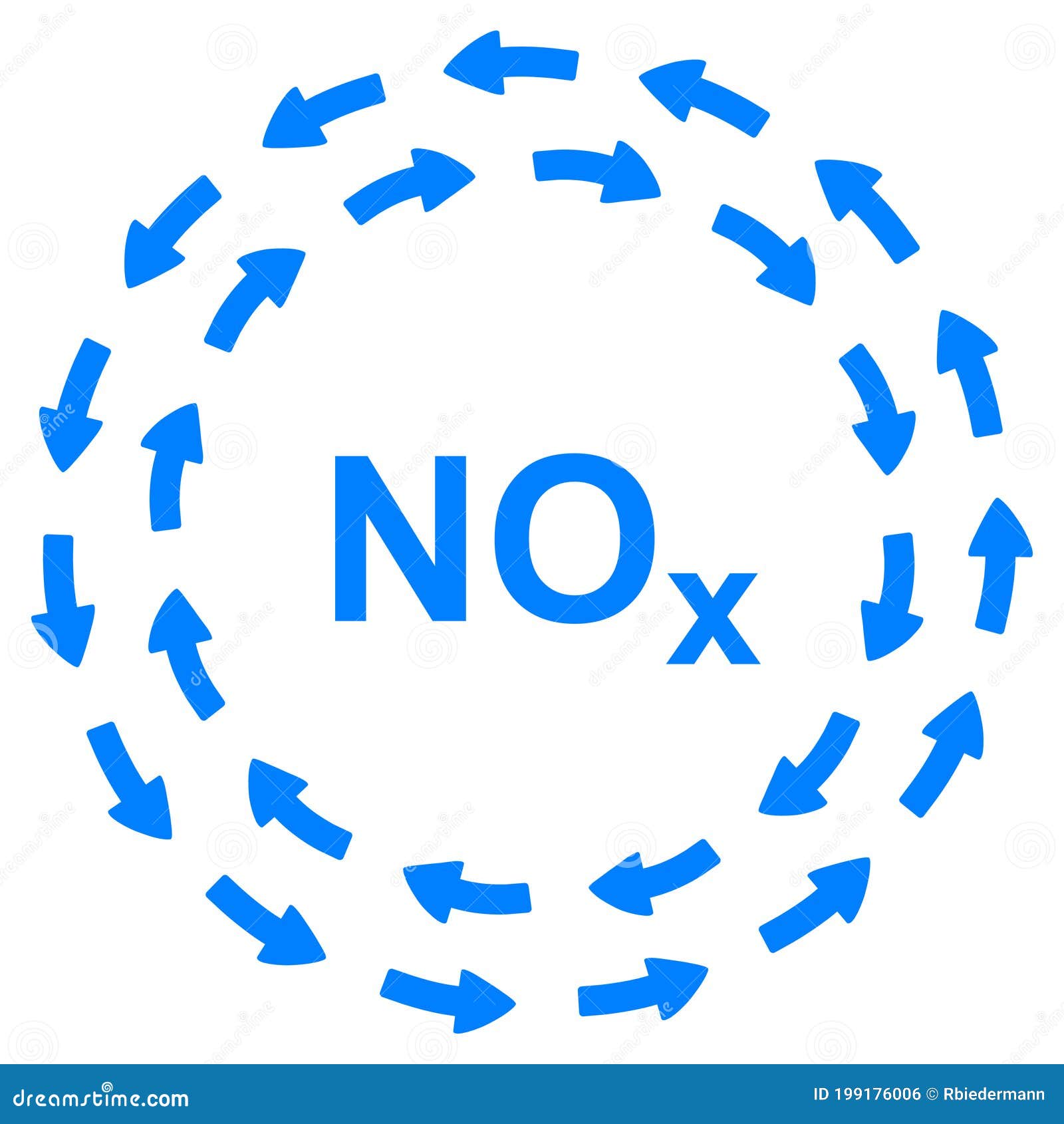 Nitrogen oxides and arrows stock vector. Illustration of smog - 199176006