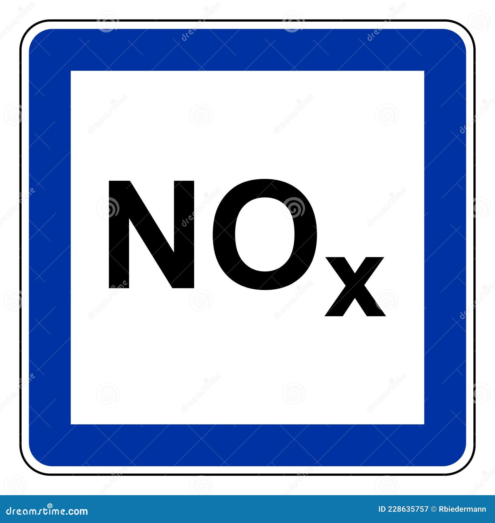 Nitrogen Oxides and Road Sign Stock Vector - Illustration of sign ...
