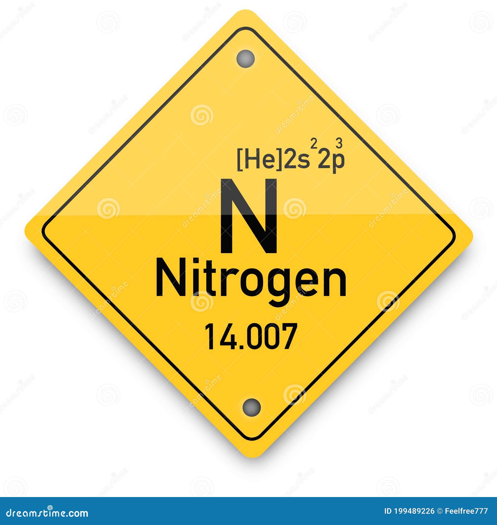 Nitrogen Periodic Elements. Business Artwork Vector Graphics Stock ...