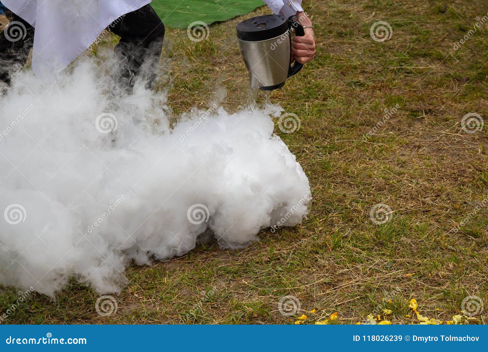 Nitrogen Scientific Experiments and Show Stock Image - Image of medical ...