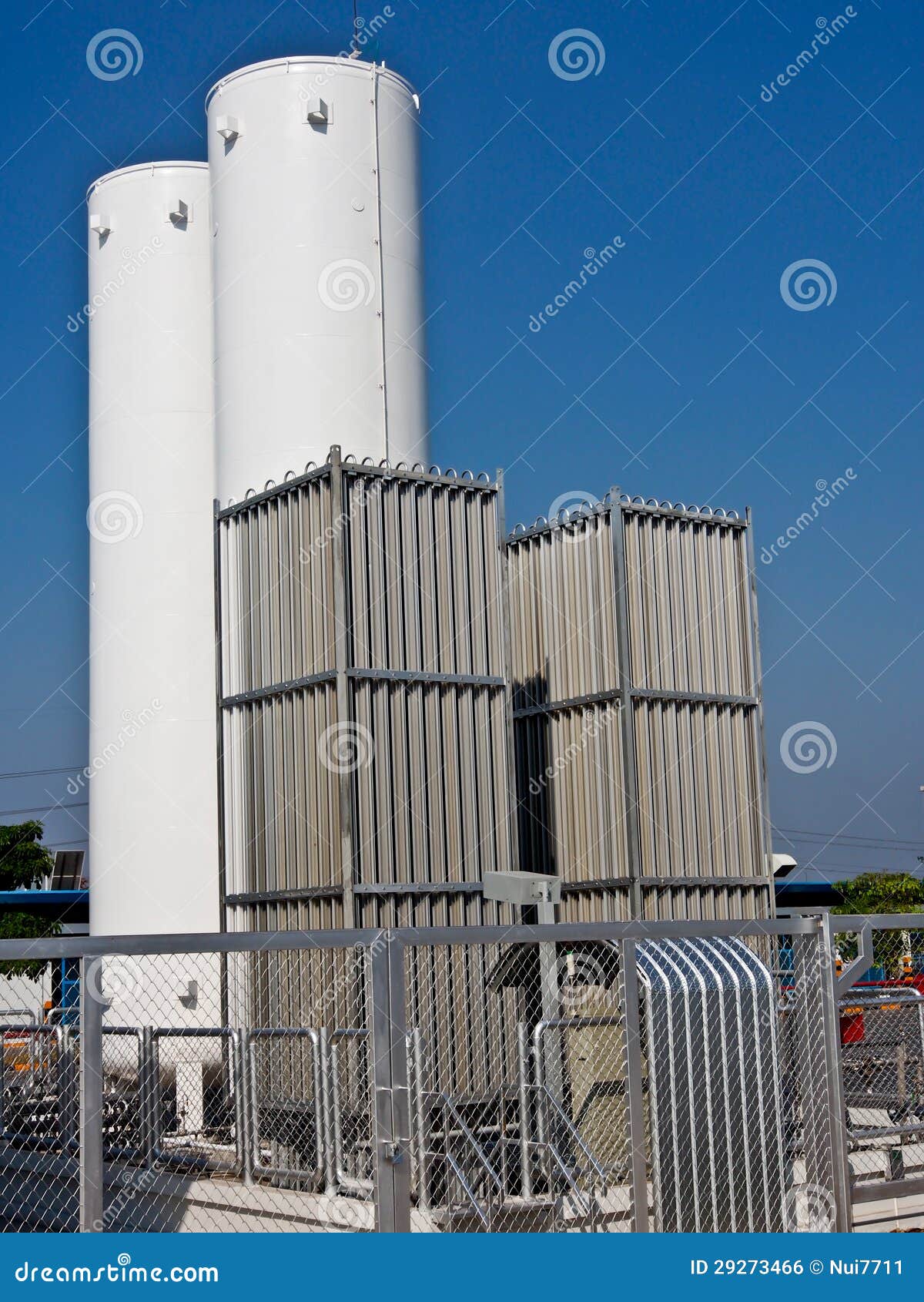 Nitrogen storage tanks stock photo. Image of distillation - 29273466