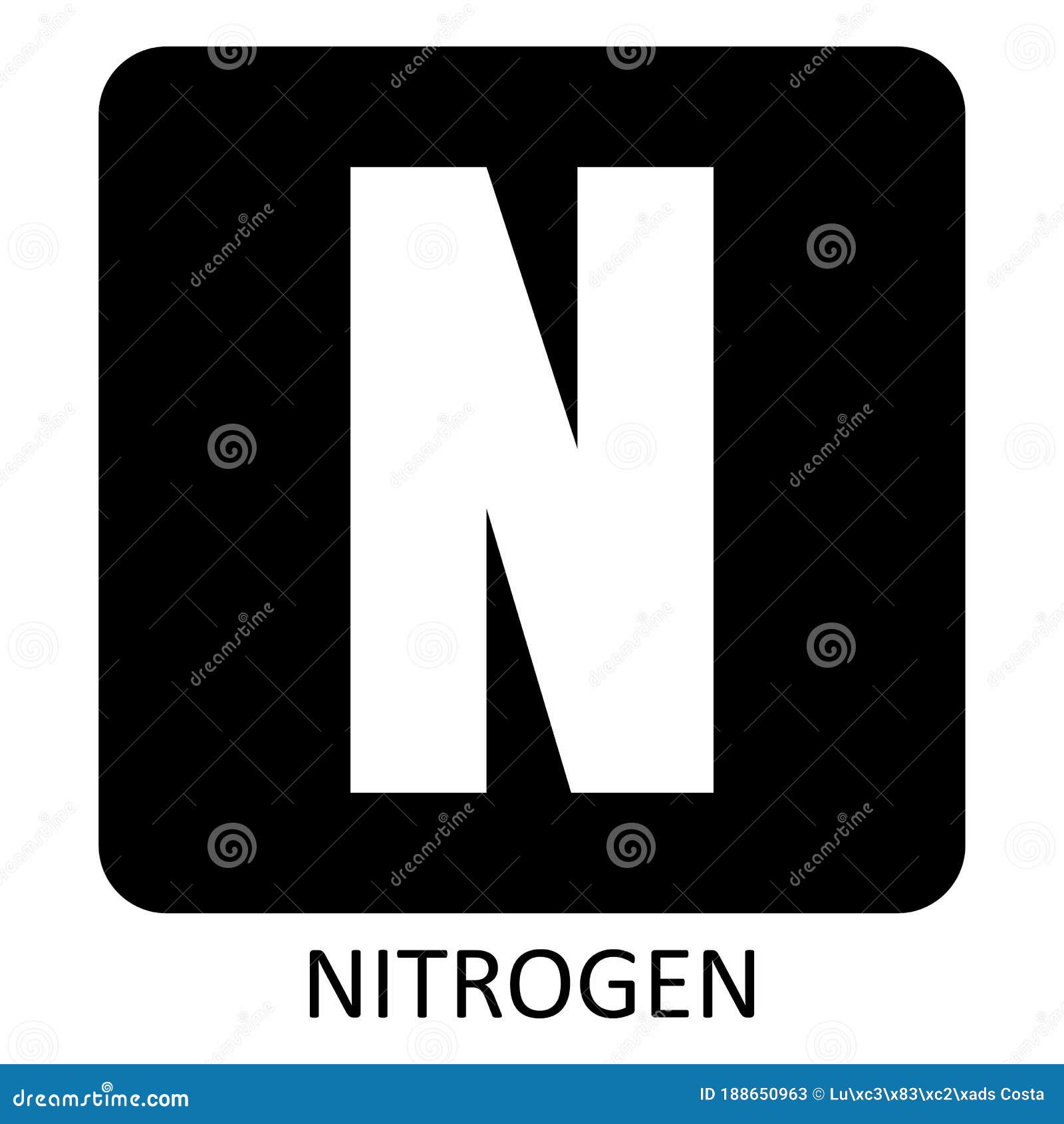 Nitrogen On The Periodic Table Of Elements Royalty-Free Stock Image ...