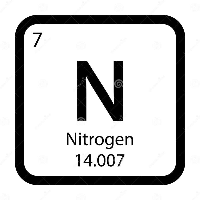 Nitrogen symbol vector stock illustration. Illustration of technology ...
