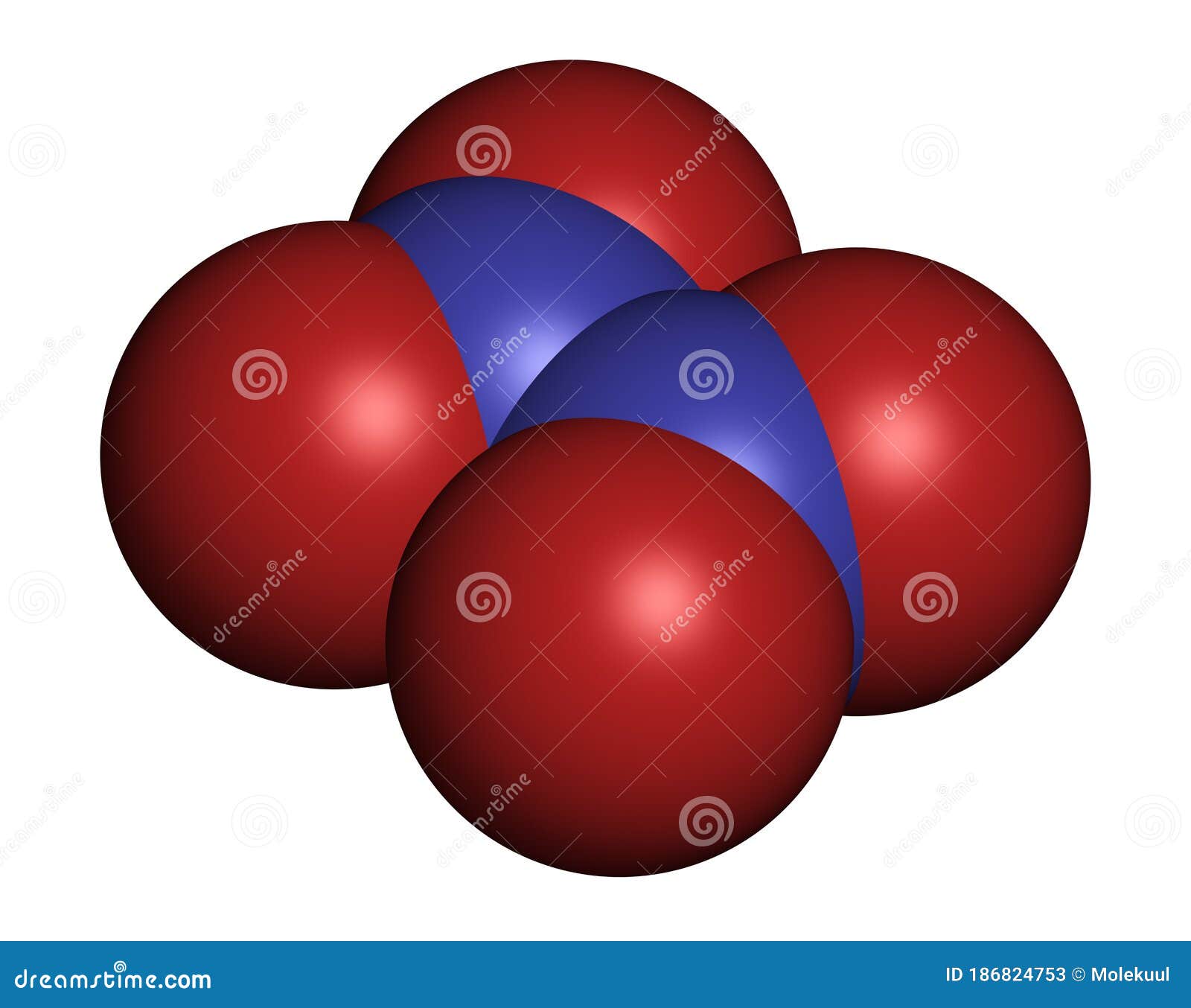 Dinitrogen Tetroxide , N2O4 Molecule. Structural Chemical Formula And ...