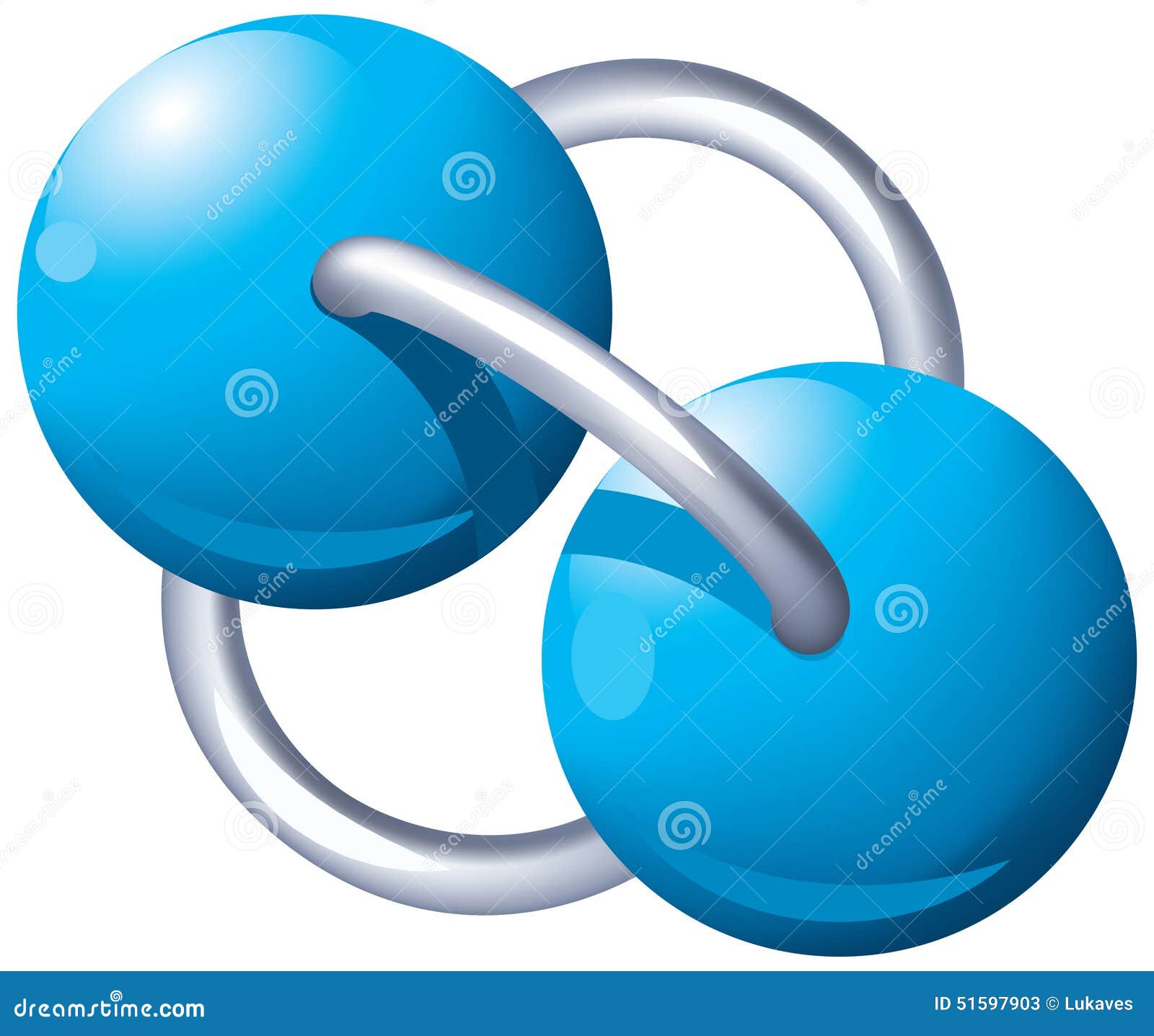 Nitrogen stock vector. Illustration of molecules, chemistry - 51597903