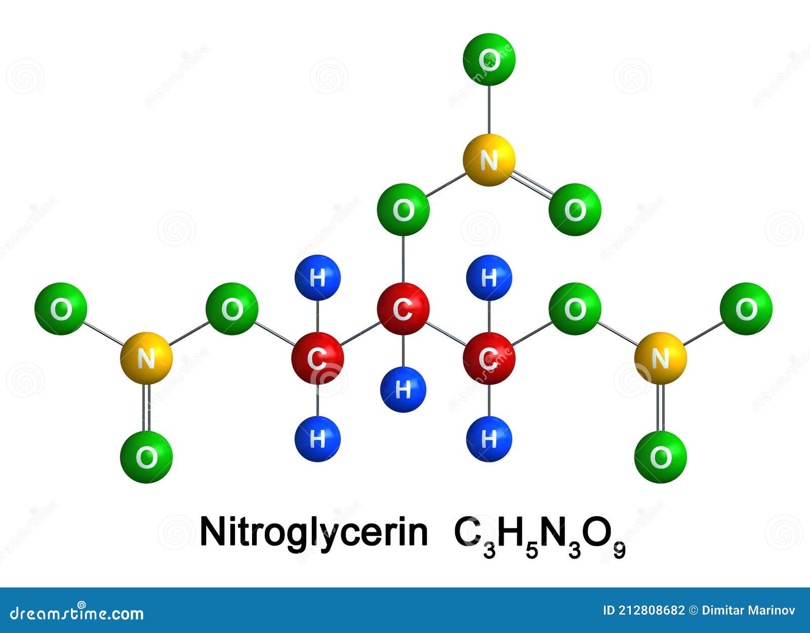 Nitroglycerin Molecular Model Royalty-Free Stock Image | CartoonDealer ...