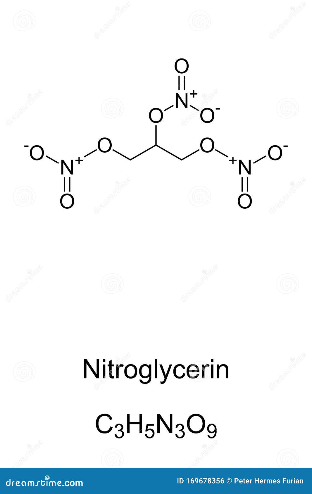 Nitroglycerin Or Trinitroglycerin Or Nitro, Glyceryl Trinitrate GTN Or ...