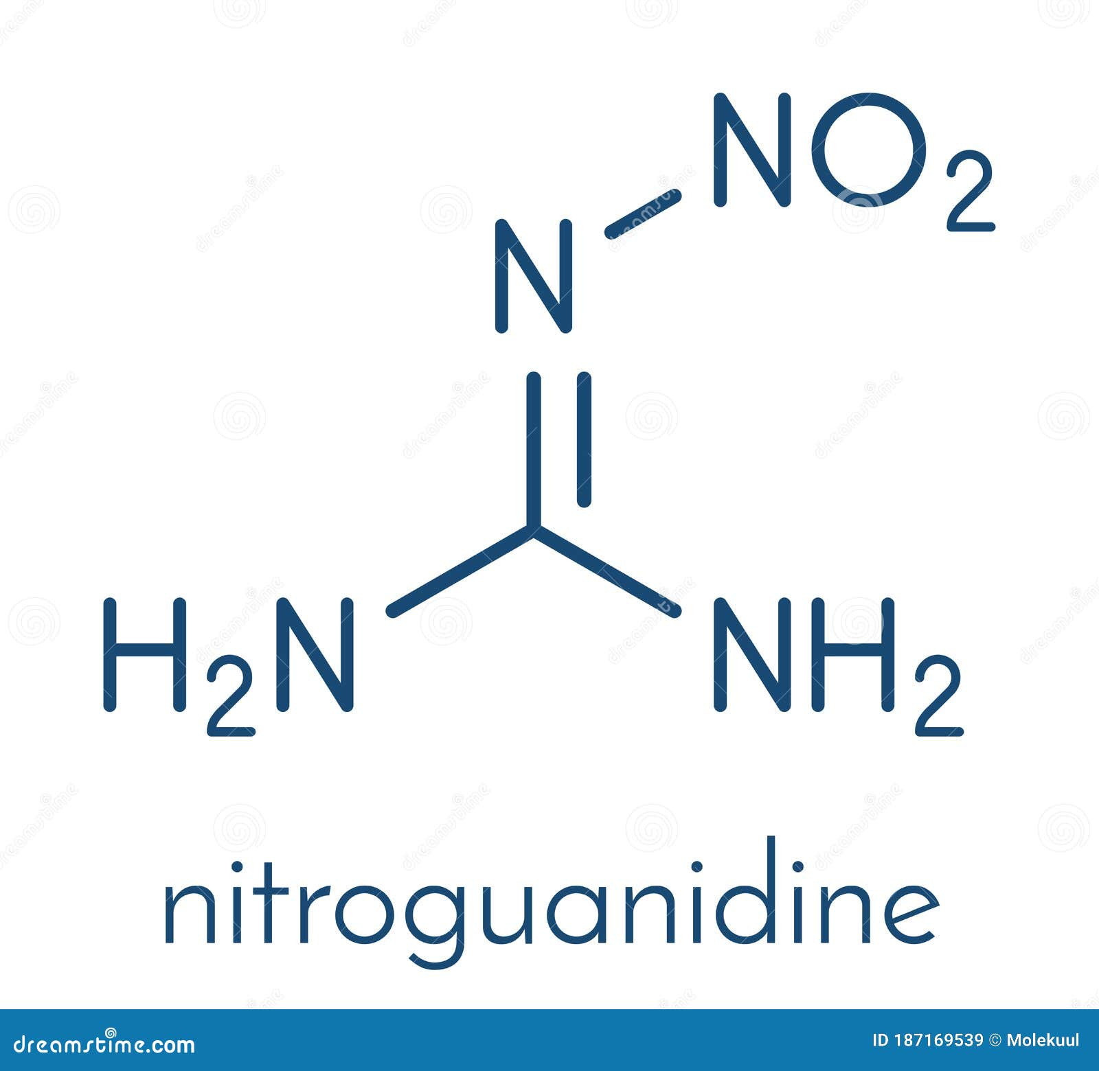 Nitroguanidine Explosive Molecule. Skeletal Formula. Stock Vector ...