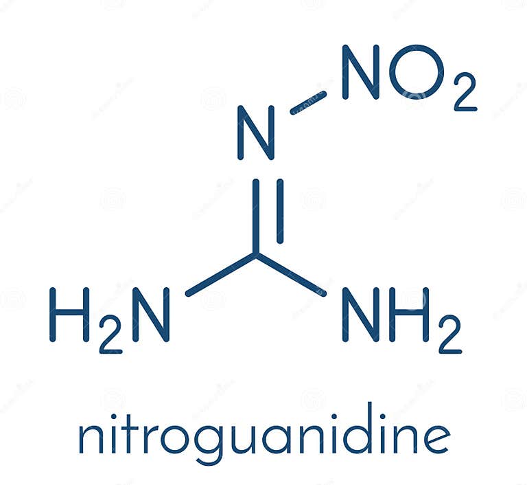Nitroguanidine Explosive Molecule. Skeletal Formula. Stock Vector ...