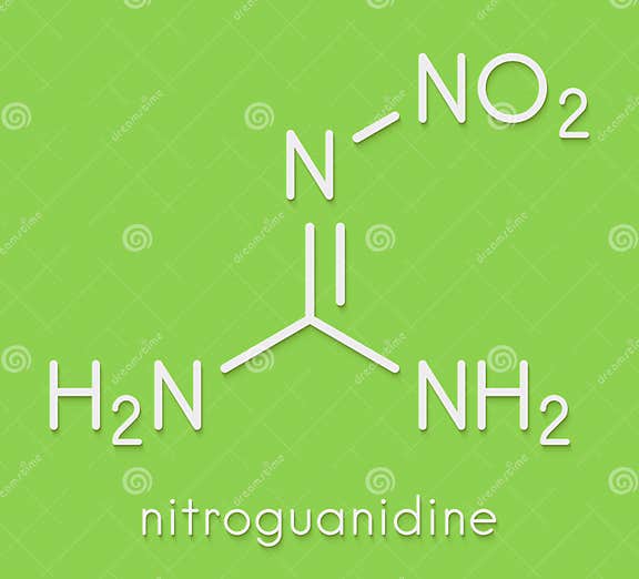 Nitroguanidine Explosive Molecule. Skeletal Formula. Stock Illustration ...