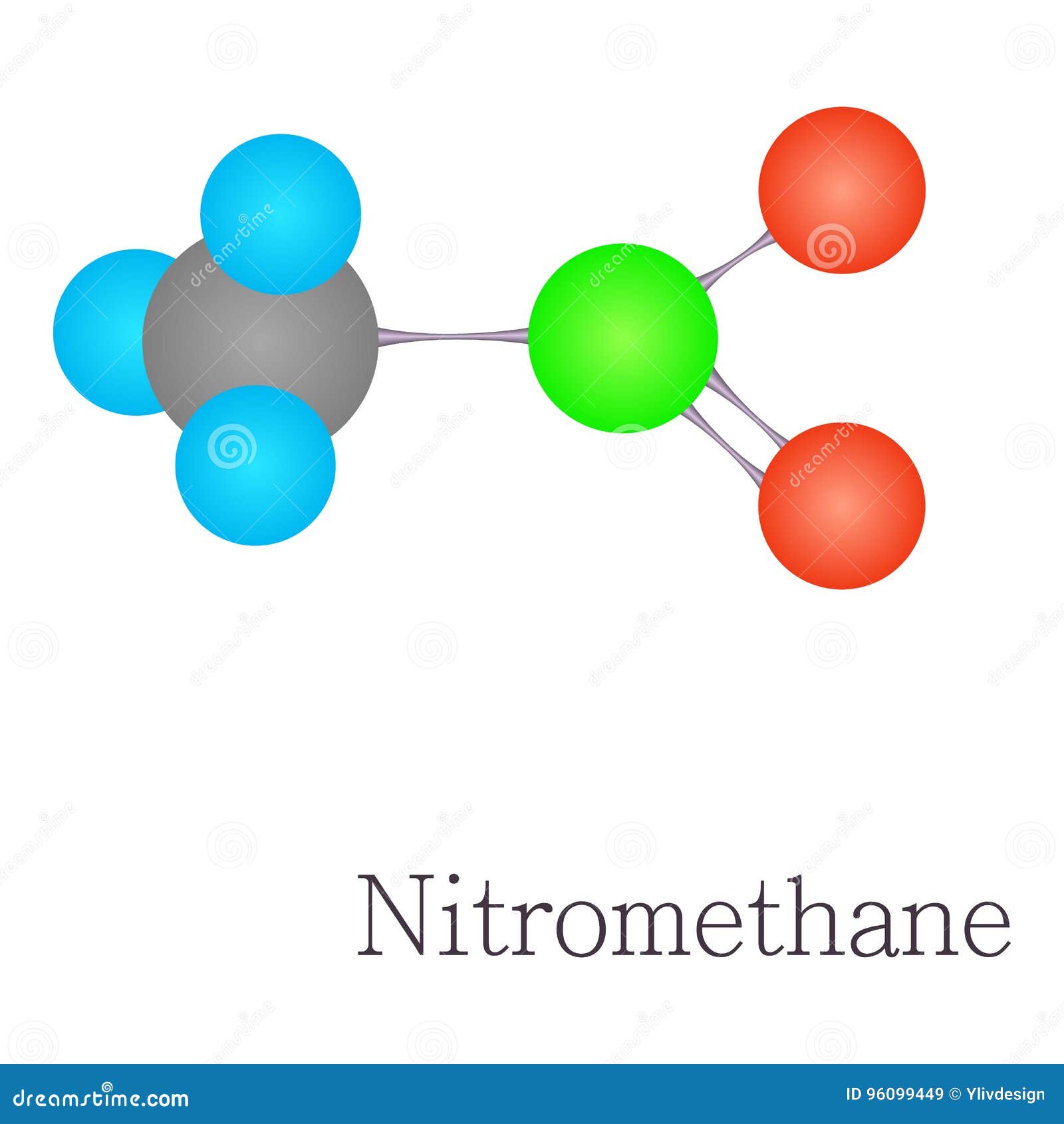 Nitromethane Molecule Isolated On Grey Stock Image | CartoonDealer.com ...