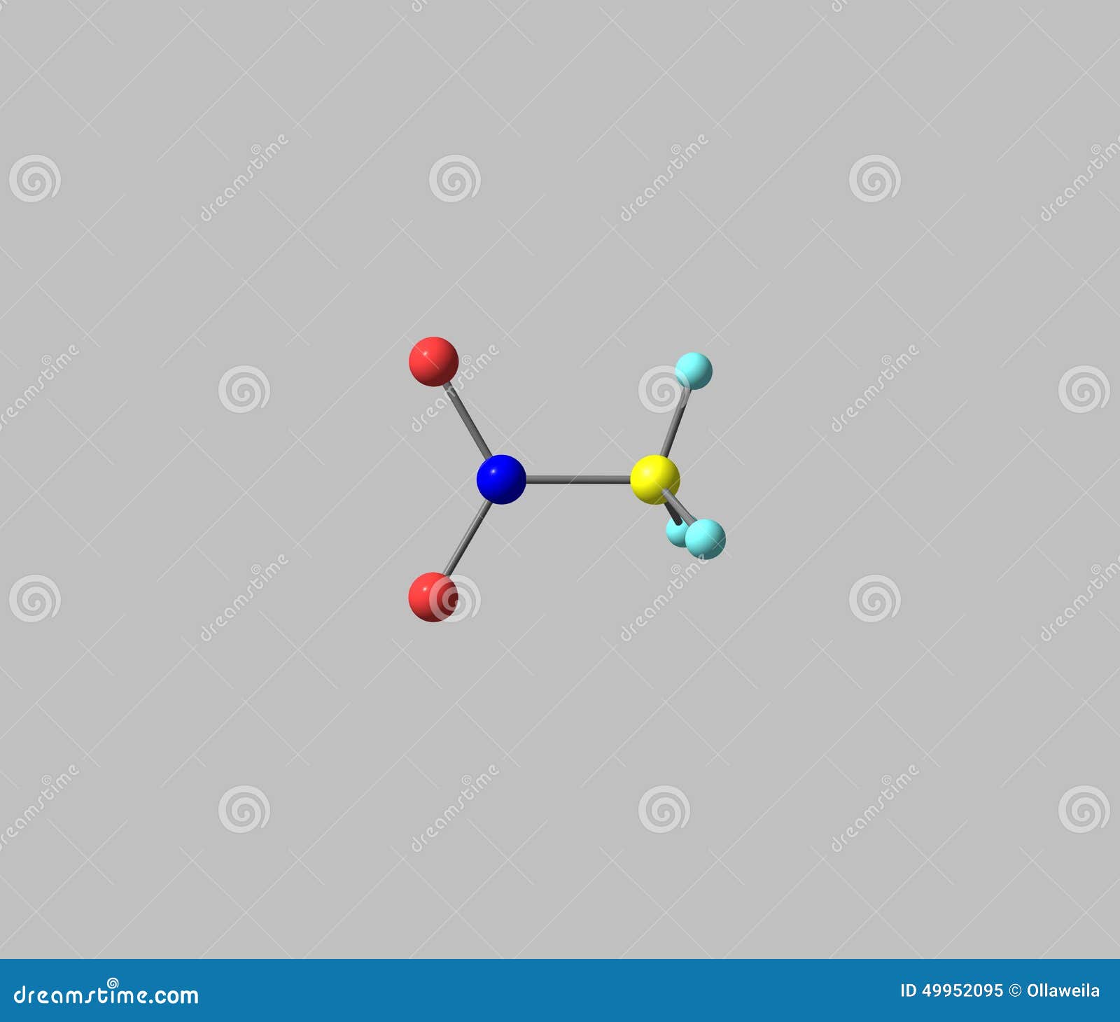Nitromethane Molecule Isolated on Grey Stock Illustration ...