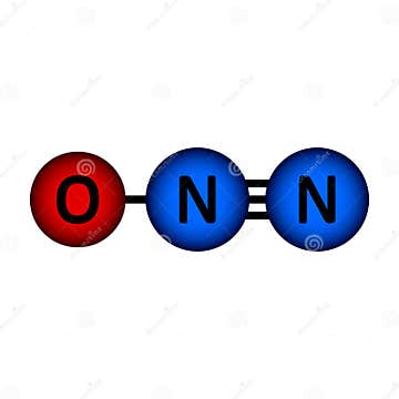 Nitrous Oxide Gas Molecule Icon Stock Illustration - Illustration of ...