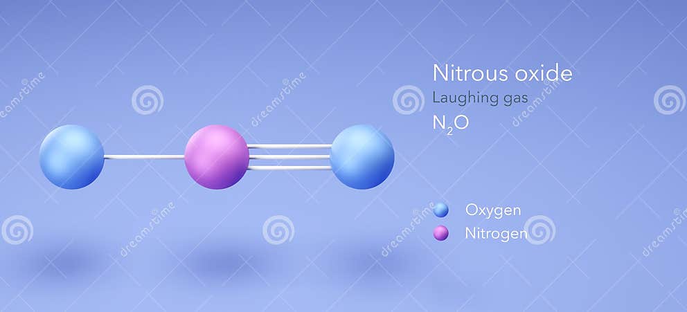 Nitrous Oxide, Molecular Structures, Laughing Gas, 3d Model, Structural ...