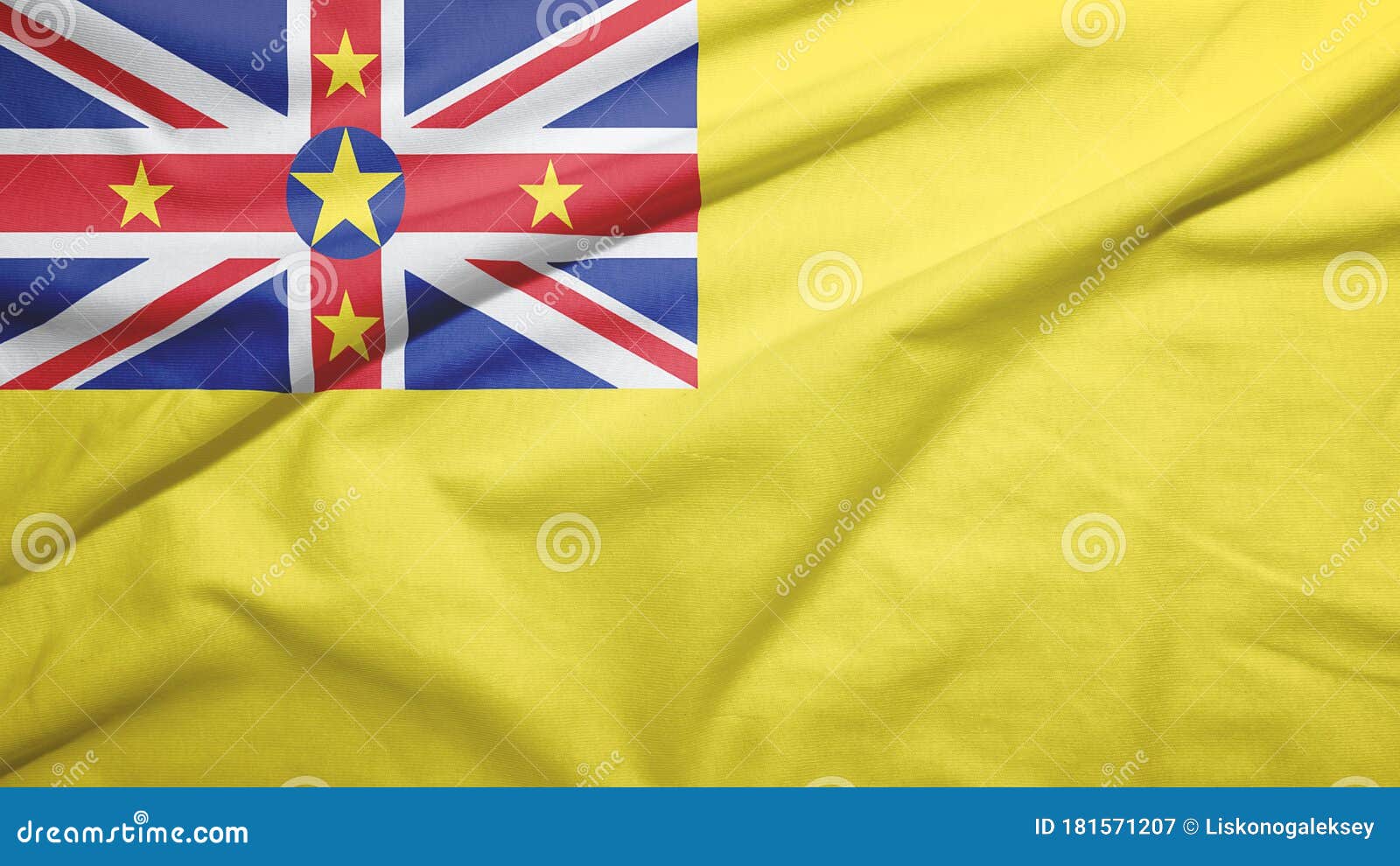 Niue Flag with Fabric Texture Stock Image - Image of close, closeup ...