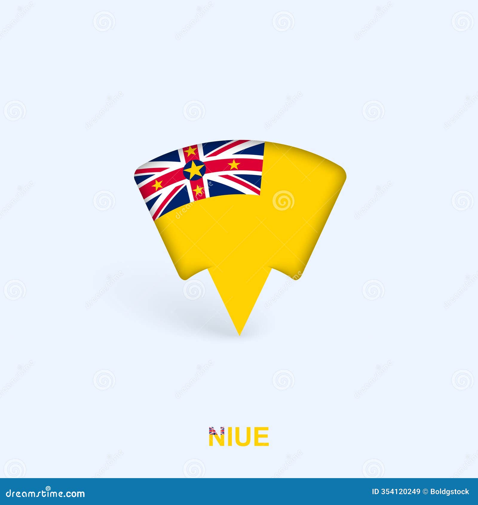 Niue Flag Ribbon Banner Design Vector Illustration | CartoonDealer.com ...