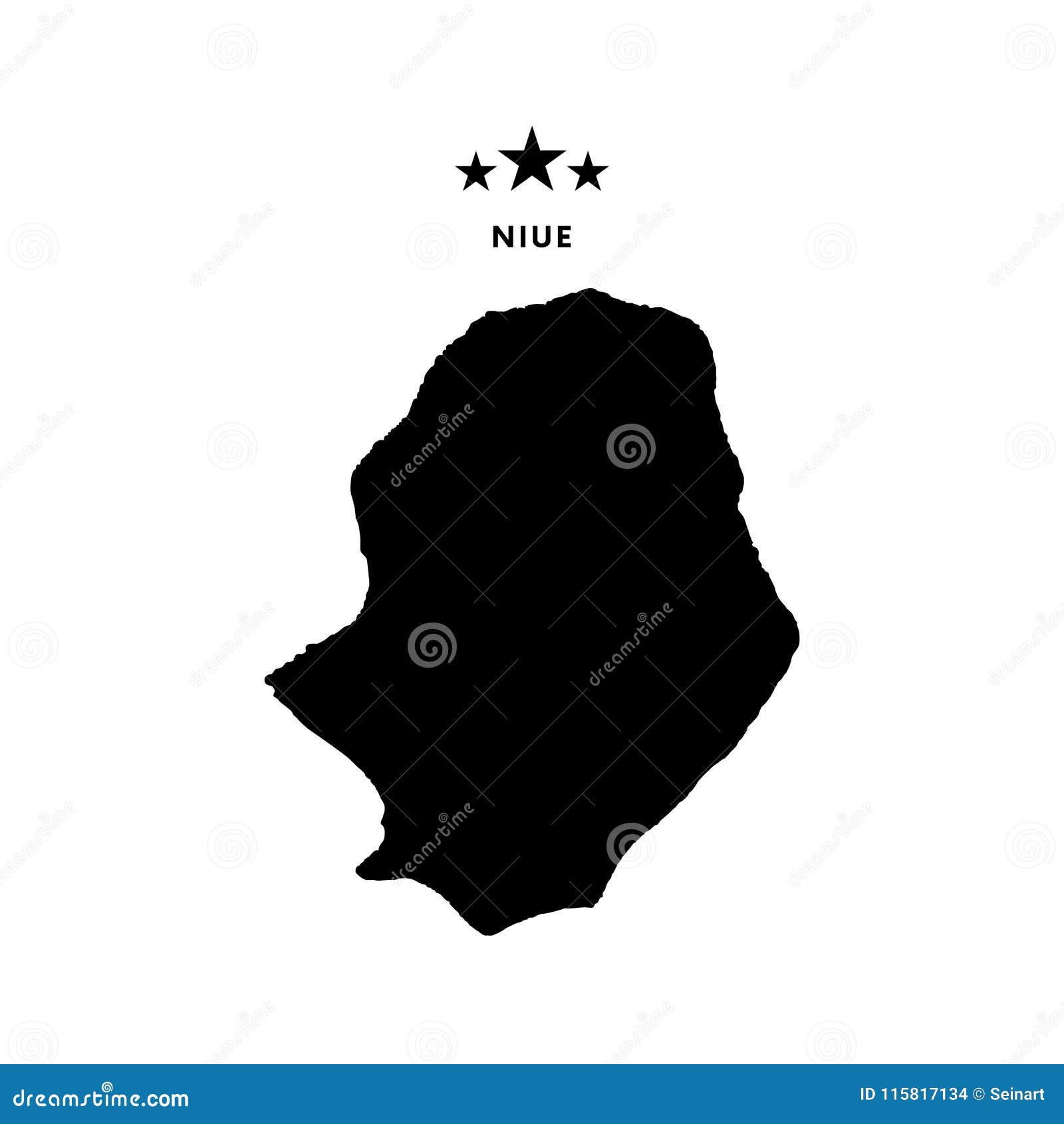 Niue Map. Vector Illustration. Stock Vector - Illustration of patriotic ...